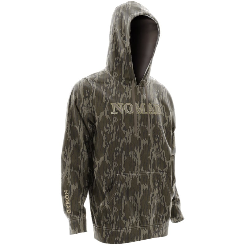NOMAD CLOTHING Camo Logo Hoodie Mossy Oak Bottomland | KYGUNCO