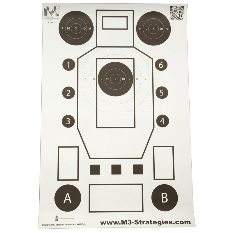 ACTION TARGET M3 Strategies Multi-Purpose V3 Training Target Bla | KYGUNCO