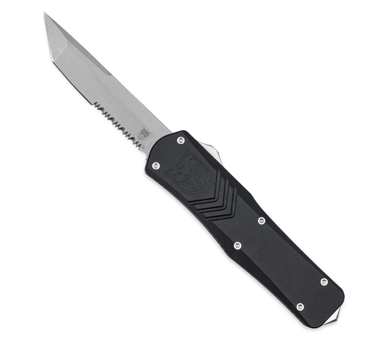 COBRATEC Large FS-X Black Generation 3 Tanto Serrated | KYGUNCO