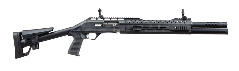 PANZER ARMS EG-240 Tactical 12 Gauge 18.5ʺ 7rd - Grey w/ American Flag ...